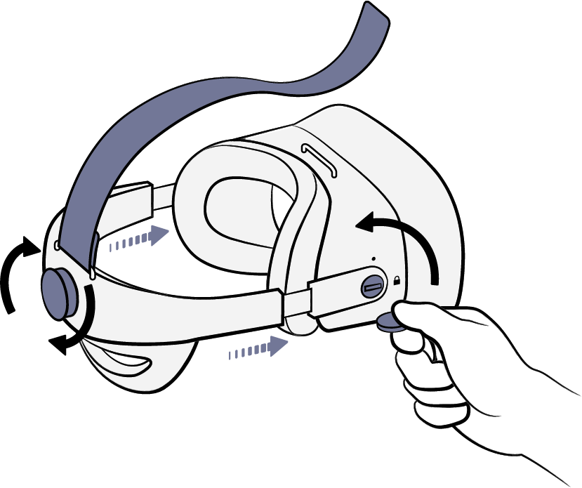 Removing the headband – XR-1 Developer Edition, VR-2 Pro, VR-2, and VR-1
